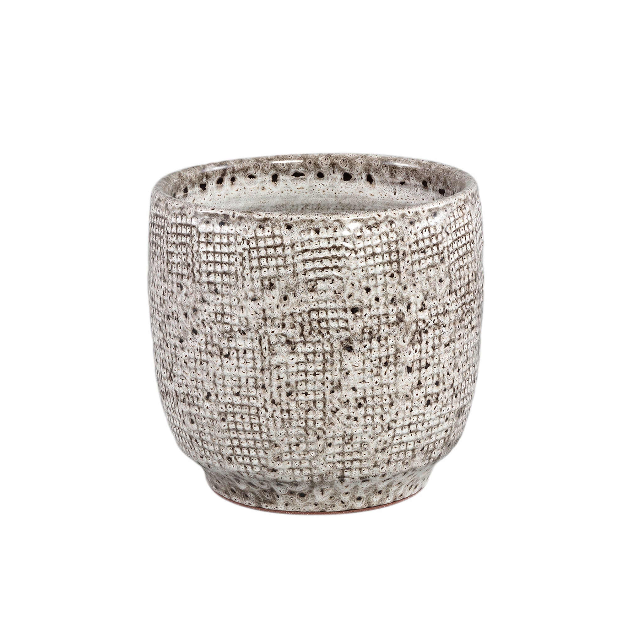 Elana White Round Ceramic Pot With Grey Pattern L kopen? Gratis ...