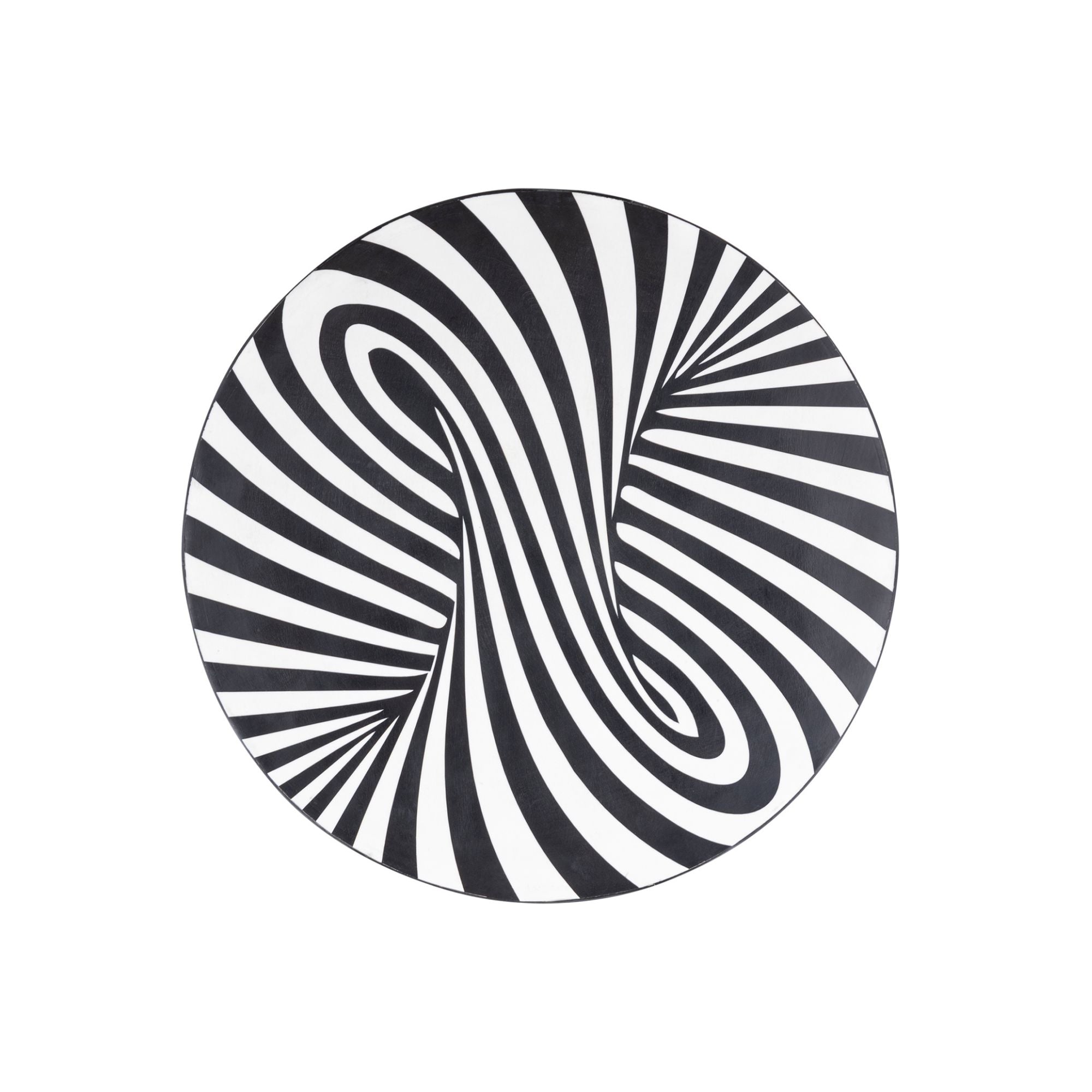 Hallie Black And White Wood Round Wall Panel Swirl kopen? Gratis ...